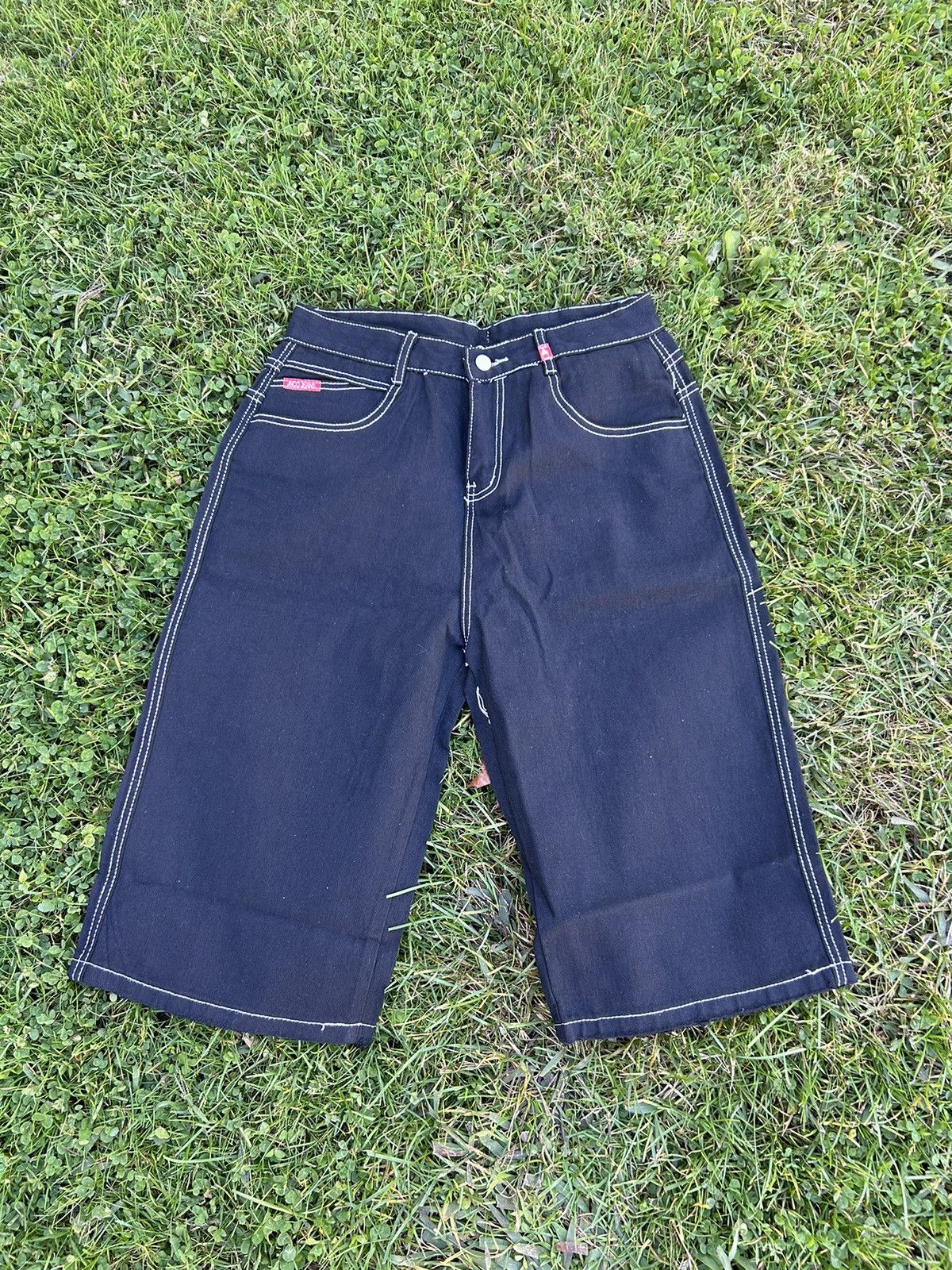 JNCO Fake JNCO Snake Baggy Y2K Southpole Black Jean Shorts Jorts | Grailed