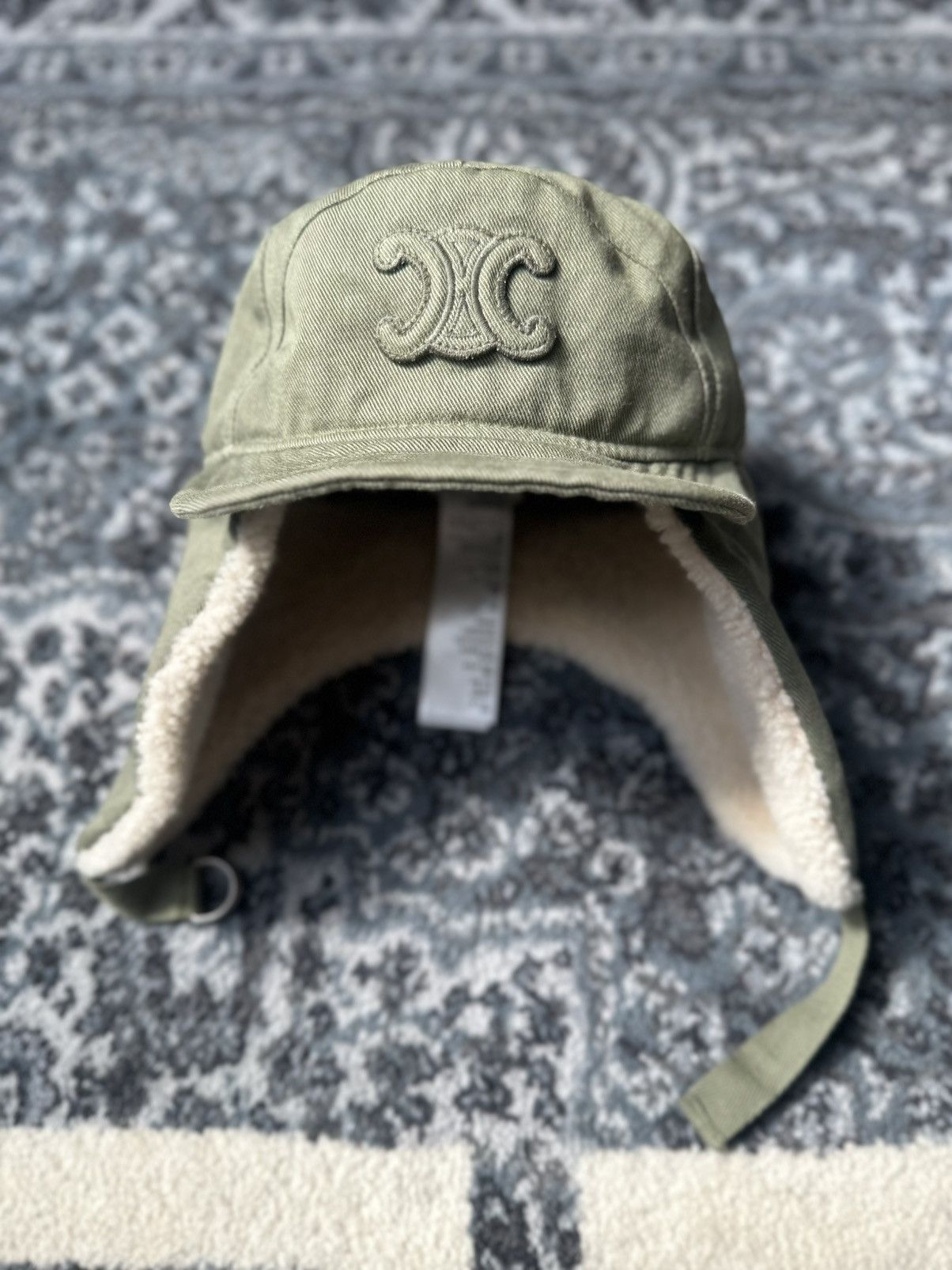 Celine × Hedi Slimane CELINE TRIOMPHE ARMY HAT | Grailed