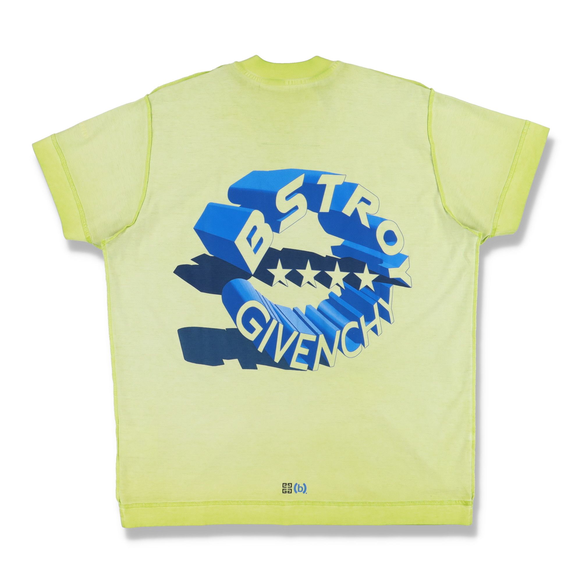 (B).Stroy × Givenchy Green Inside Out Global Peace Logo Oversized T ...