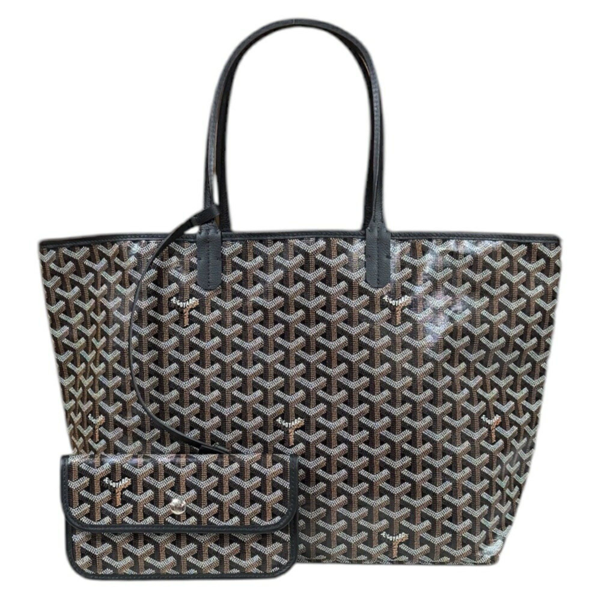 Goyard Goyard Saint Louis PM Tote Bag PVC Coated Canvas Black Women's ...