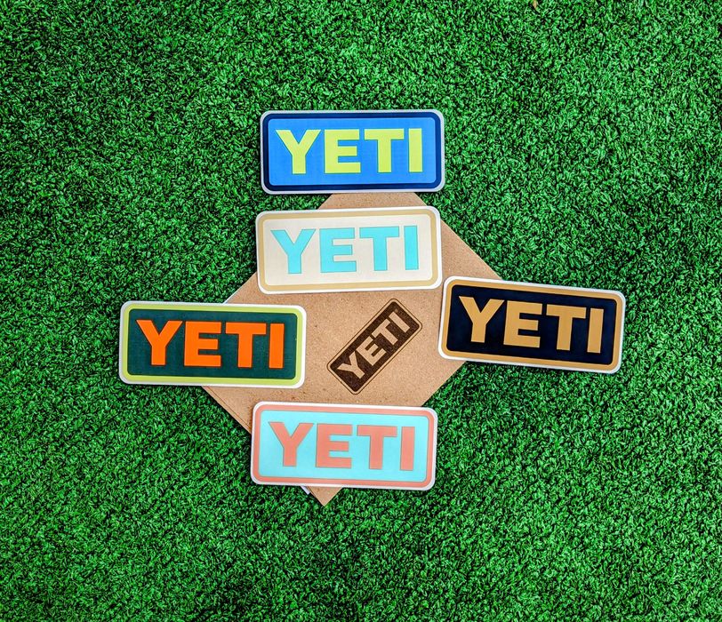 Yeti 5 Multicolor Classic YETI Logo Vinyl Decal/Stickers Set Lot | Grailed