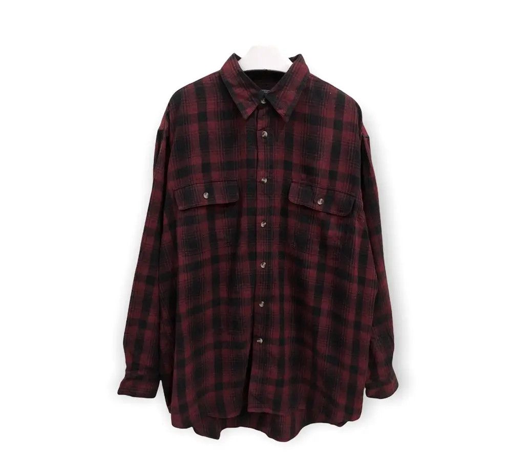 Flannel × Streetwear × Vintage Vintage Painters Plaid Tartan Flannel ...