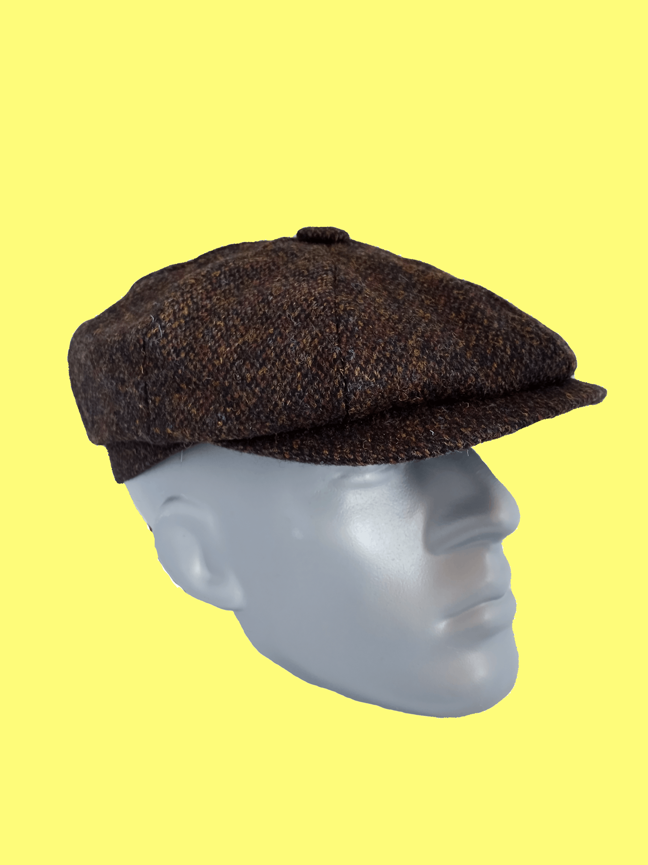 Harris Tweed LARGE Harris Tweed® PEAKY BLINDERS Newsboy Cap ZH028 BROWN ...