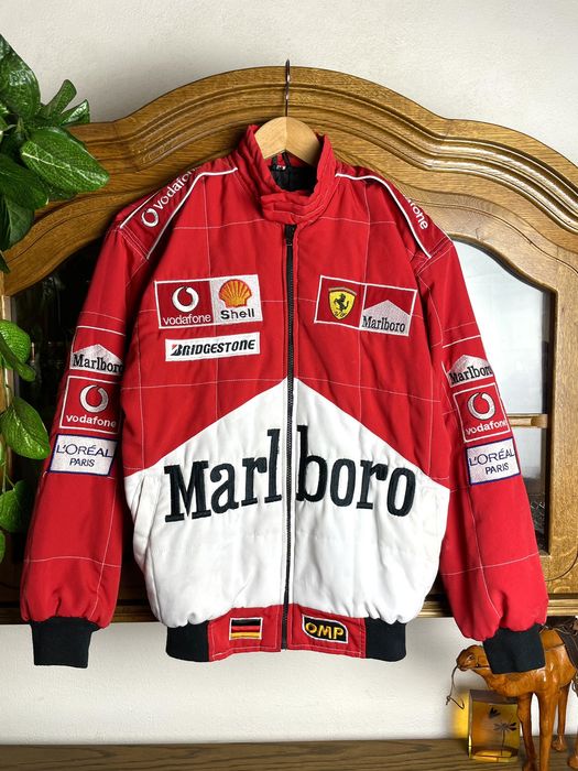 Vintage Vintage Marlboro Ferrari Puffer Jacket Michael Schumacher | Grailed