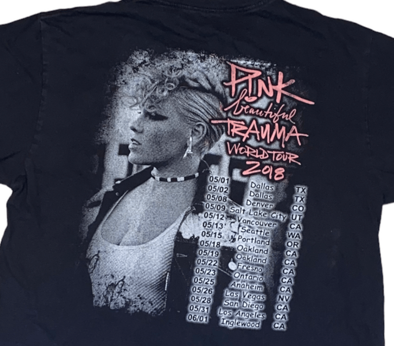 Gildan Pink "Beautiful Trauma" Tour T-Shirt | Grailed