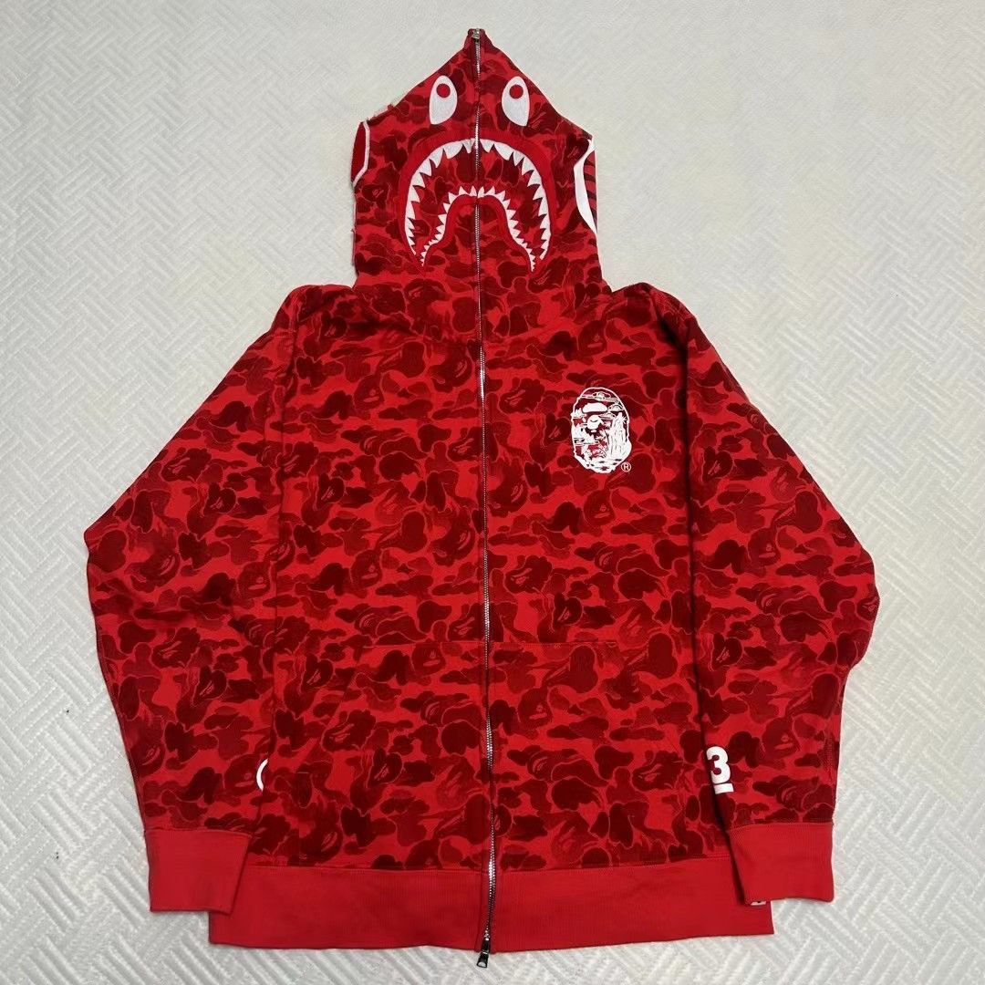 Bape BAPE CHINA 13TH ANNIVERSARY CAMO SHARK FULL ZIP HOODIE | Grailed