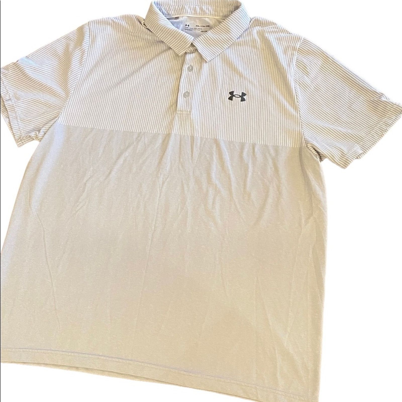Under Armour Under Armour XXL dove gray loose fit heat gear polo shirt ...