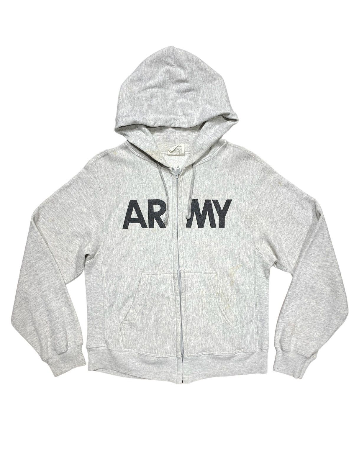 Vintage Vintage 80s 90s Army PT Hoodie Uniform Hoodie Talon Zipper ...