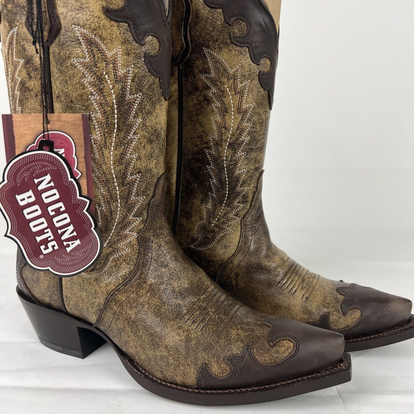 Nocona Boots NWT Nocona Boots 5017 Dubay Maple Wing tip Leather Overlay ...