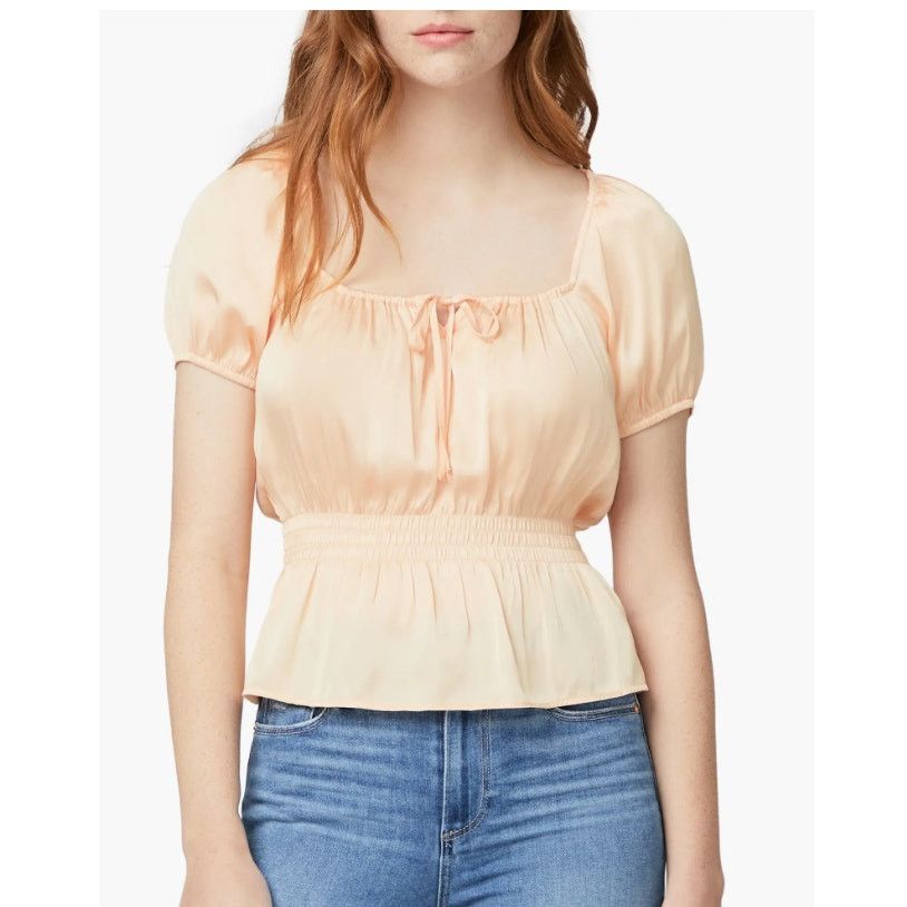 Paige Paige Olenna Top Puff Sleeve Smocked Waist Top | Grailed
