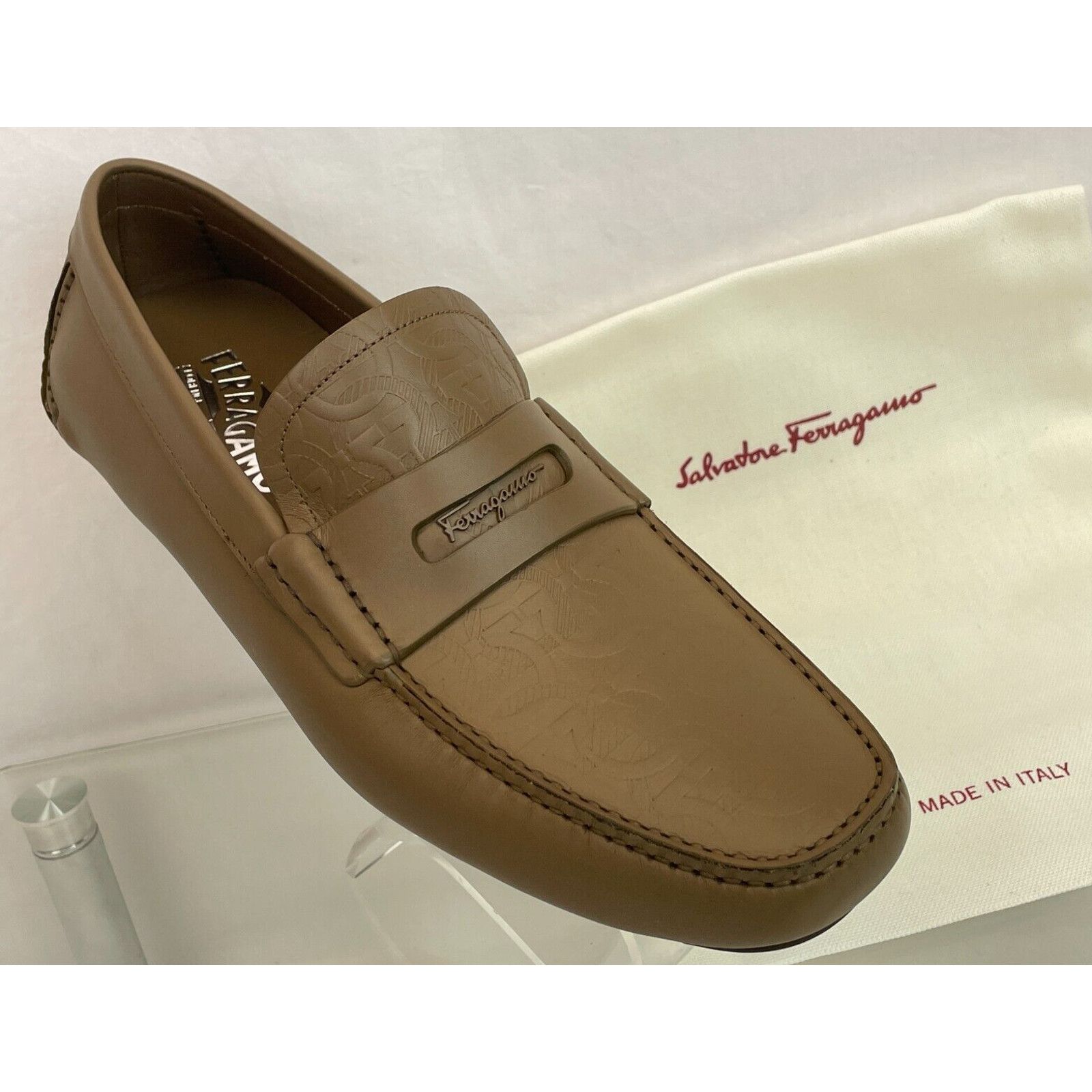 Salvatore Ferragamo NEWTON BROWN LEATHER GANCINI PENNY DRIVING LOAFERS 12 E | Grailed