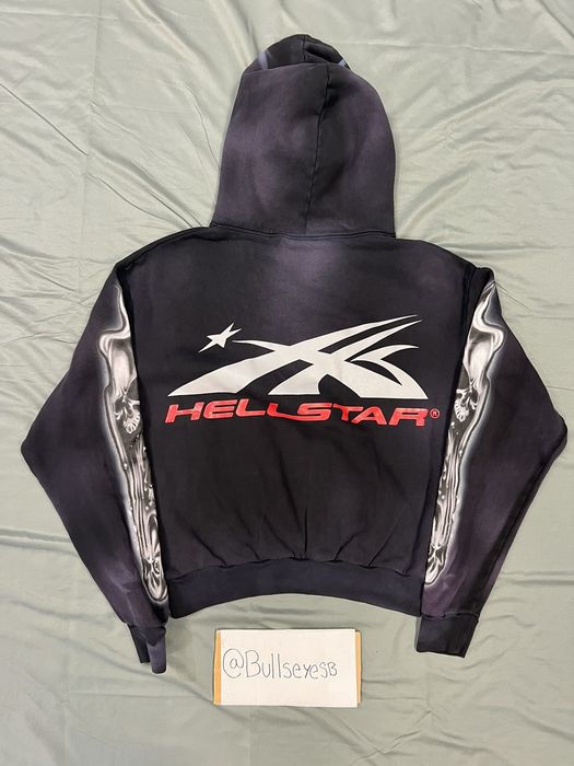 HELLSTAR Hellstar Airbrushed Skull Black Hoodie | Grailed