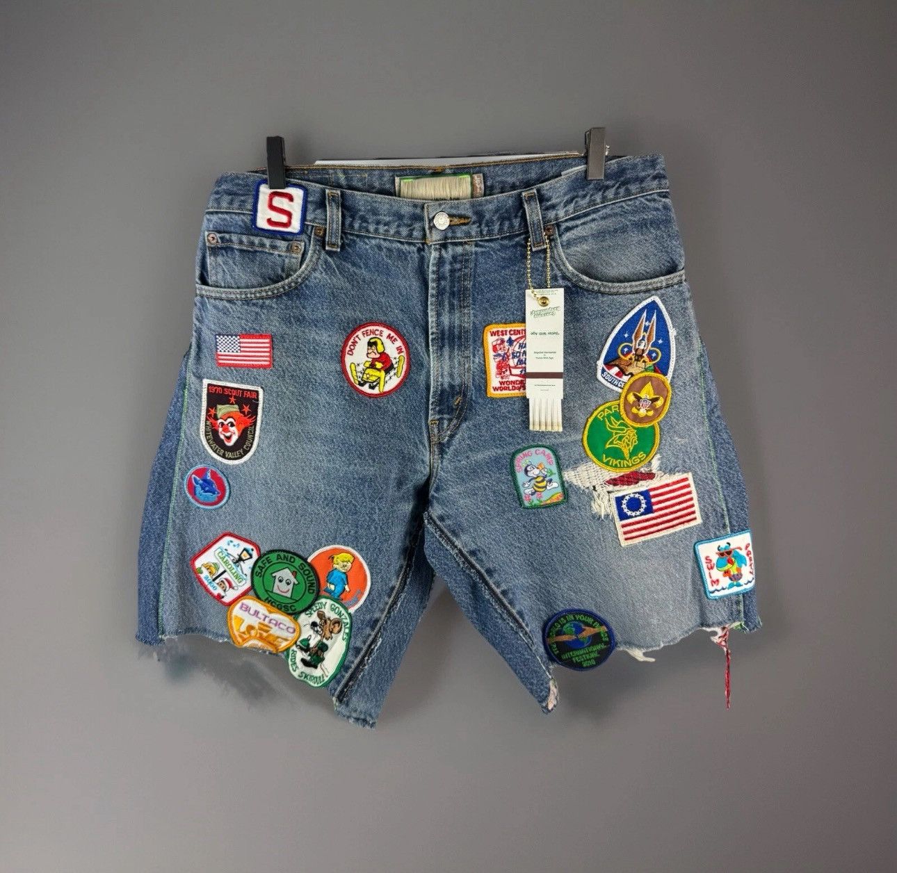 Better With Age × Levi's PATCH WORK DENIM SHORTS | Grailed
