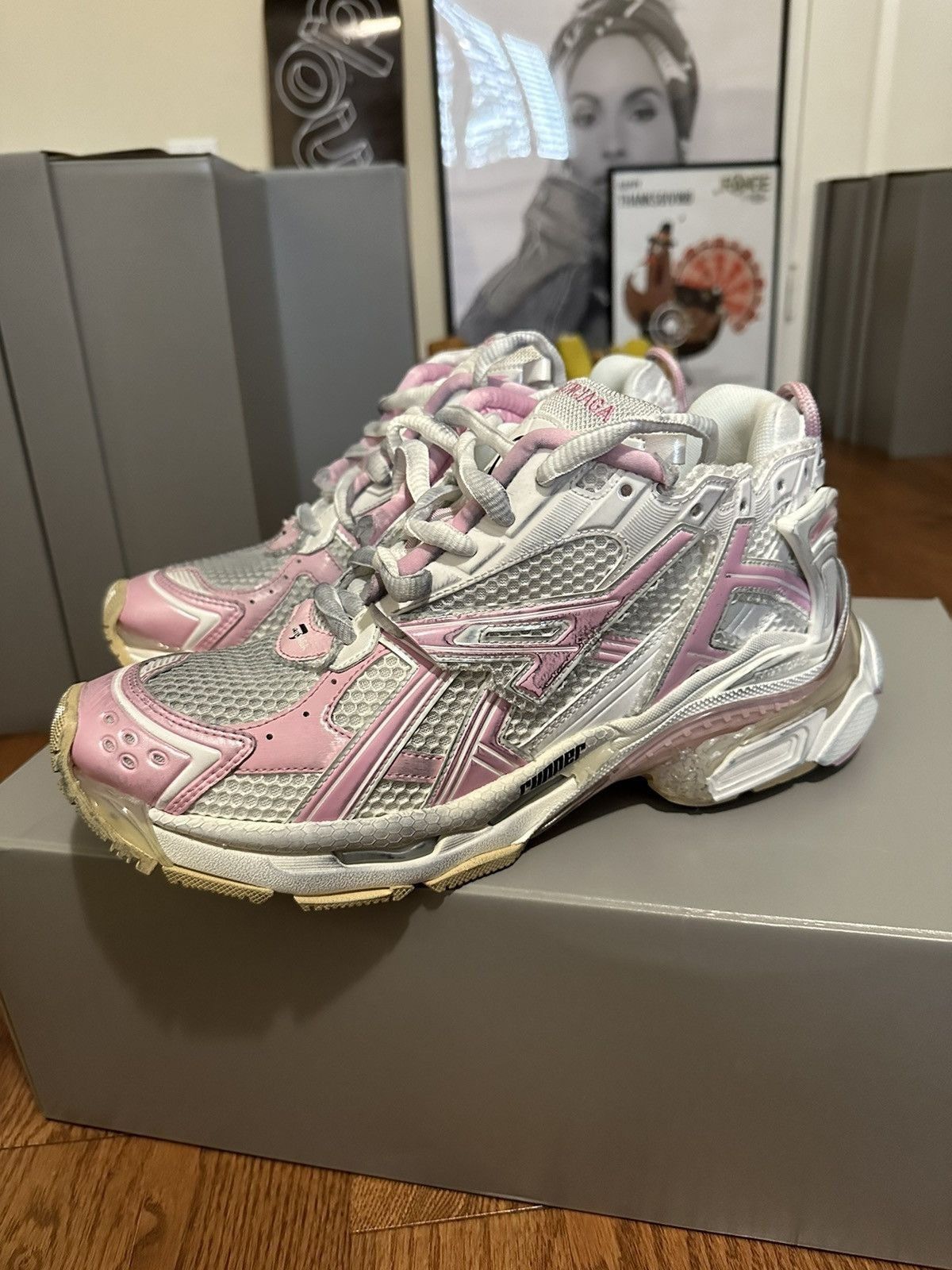 Balenciaga Balenciaga Track Runner Pink White Beige Low Top Sneaker ...