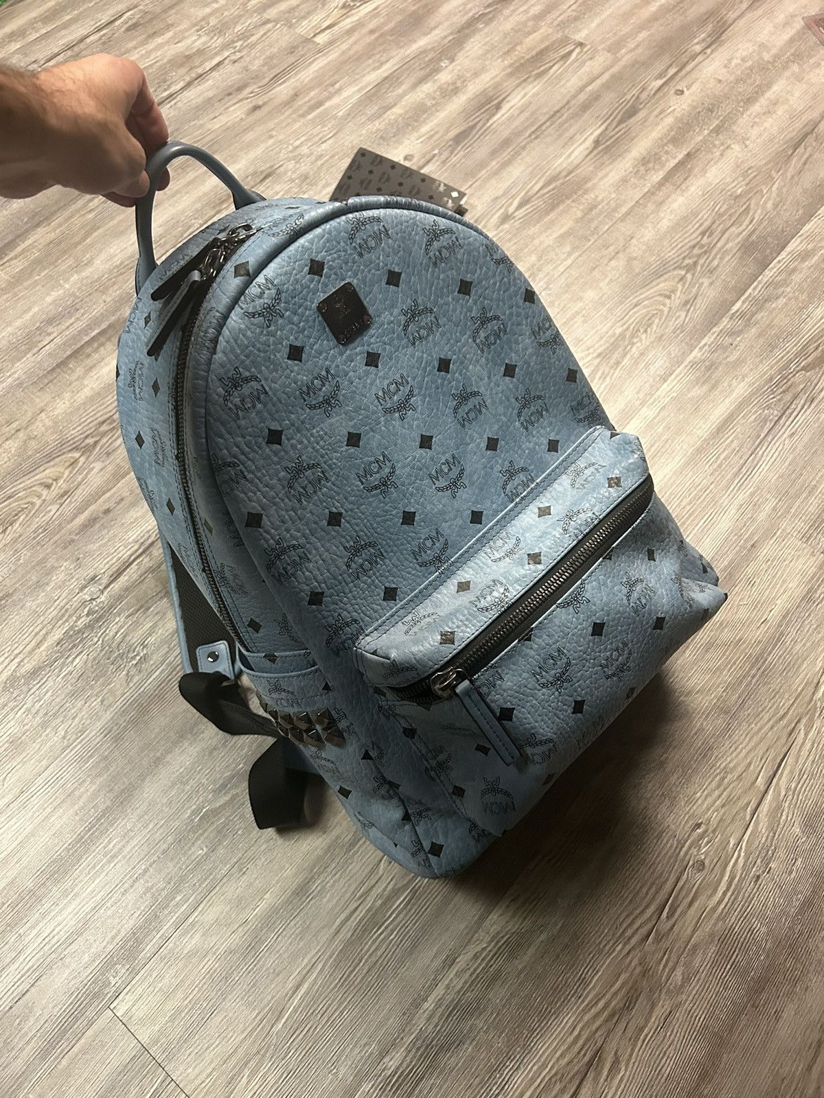 MCM Light Blue MCM Backpack Medium | Grailed