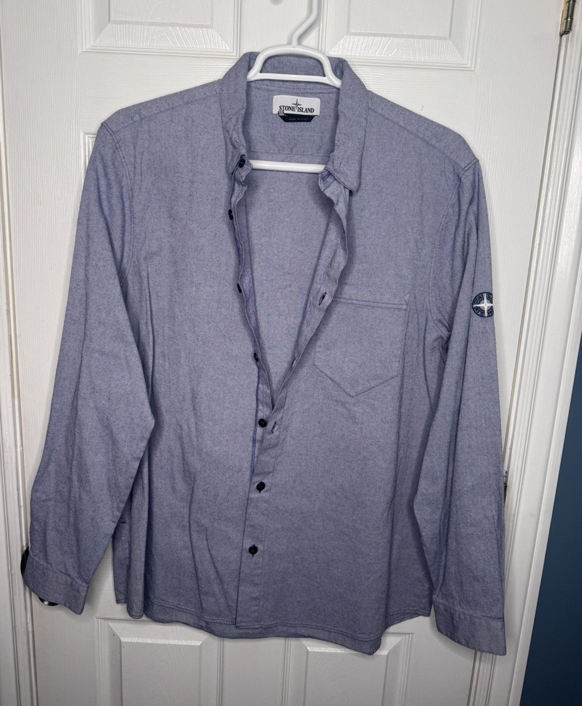 Stone Island Stone Island Button Up w/ Logo | Grailed