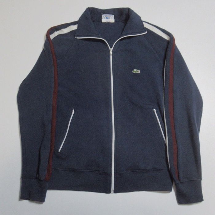 Lacoste Vintage 80s Izod Lacoste Track Jacket Navy Blue Gator Logo ...