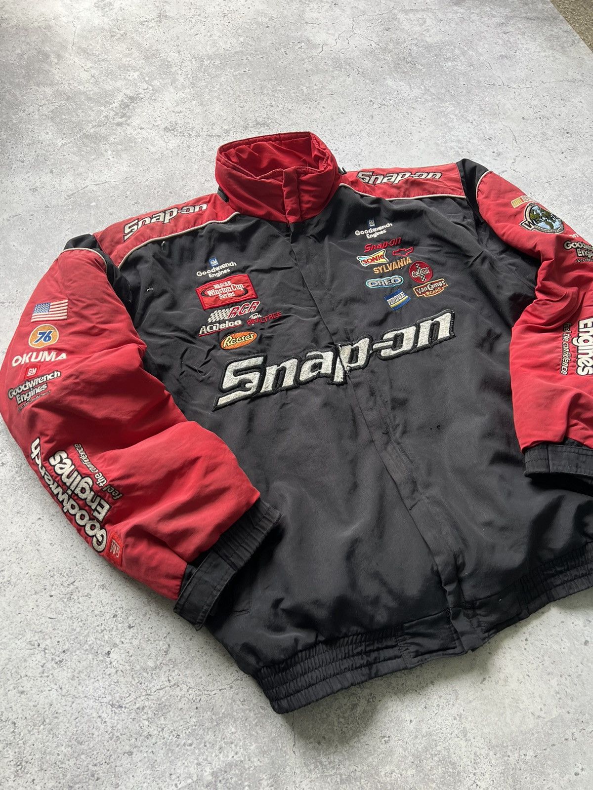 NASCAR × Racing × Vintage Rare Vintage Racing NASCAR Snap On Jacket ...