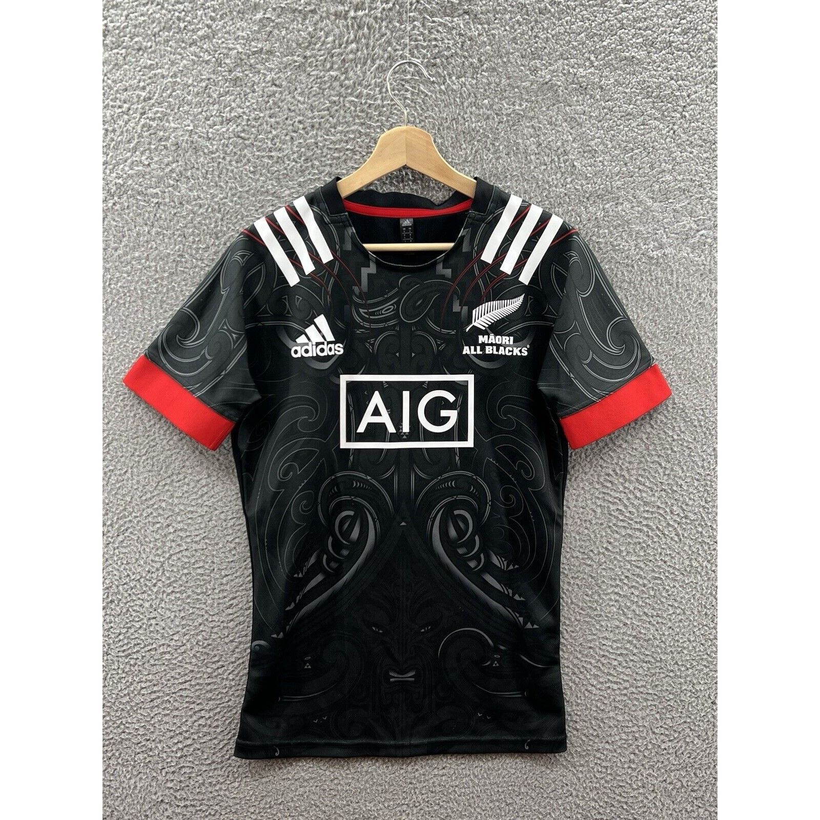 Adidas Adidas New Zealand All Blacks Maori Haka Design 2021 Jersey ...
