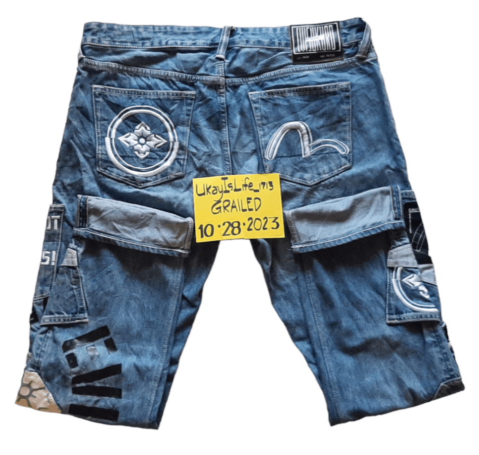 Evisu EVISUKURO MULTI-POCKET JEANS | Grailed
