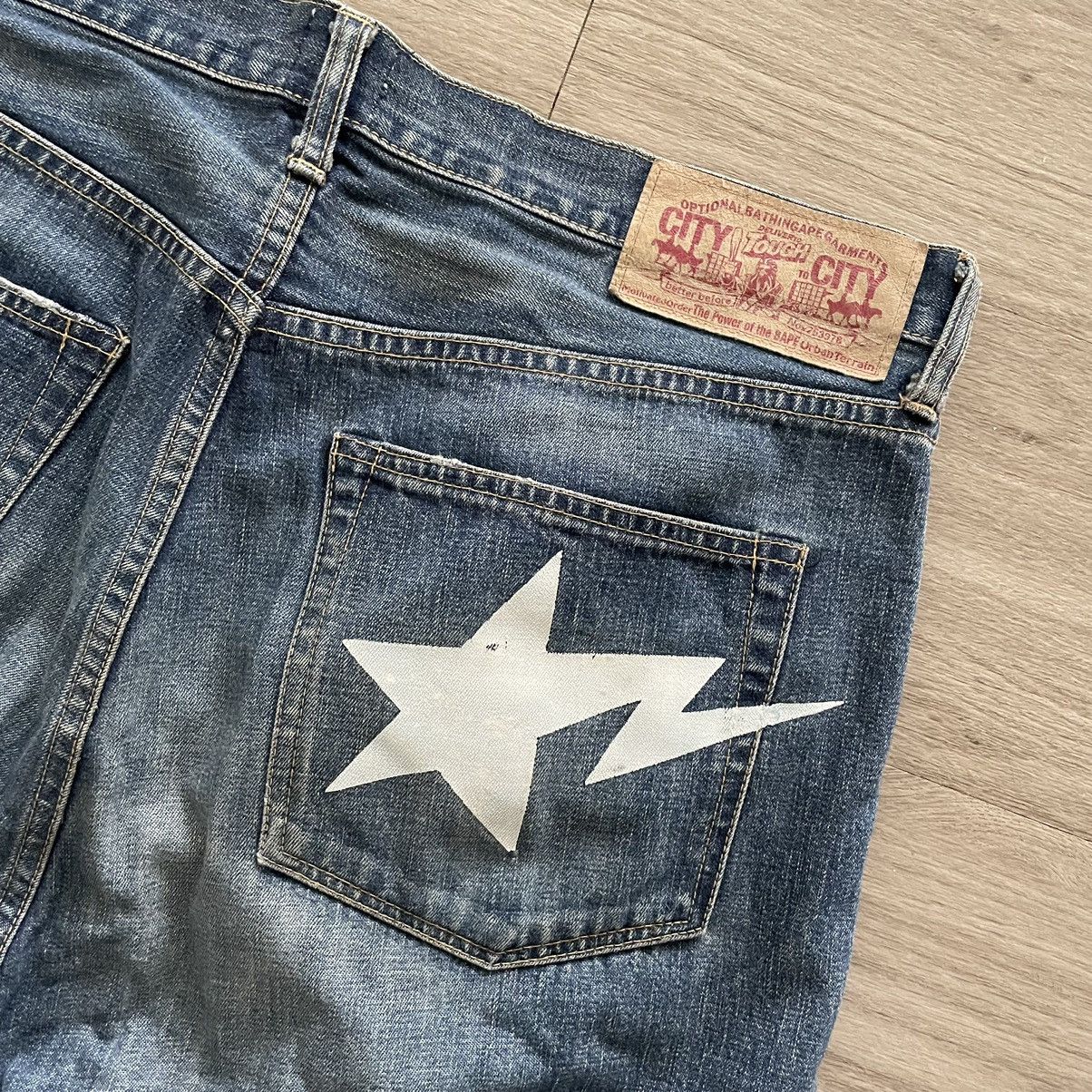 Bape Bape Sta star jeans | Grailed