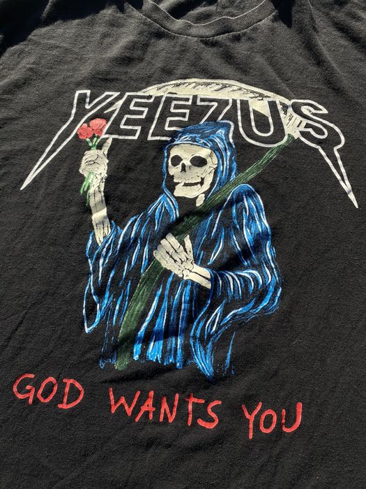 Hype Yeezus skeleton tour tee kanye west | Grailed