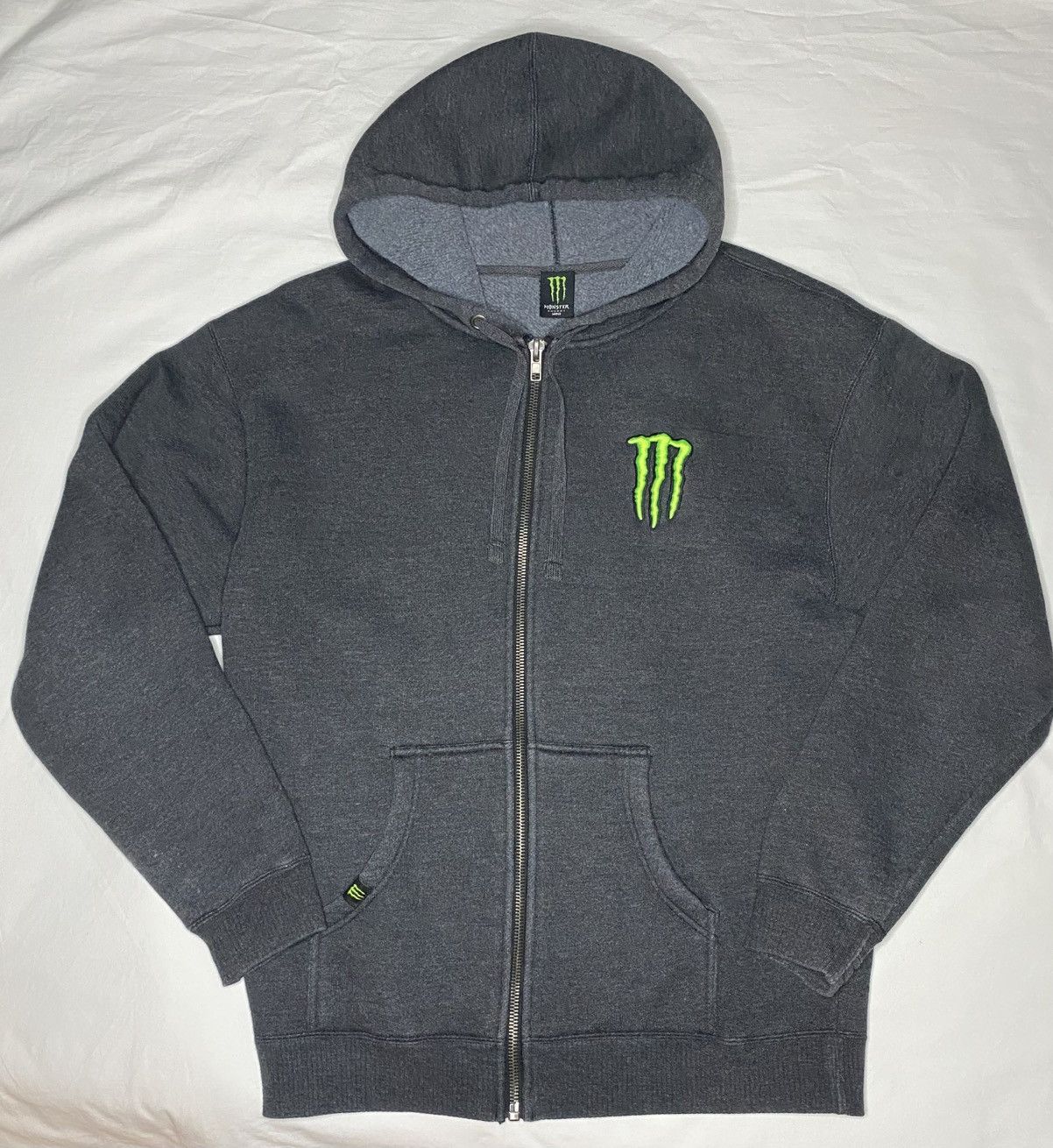 Streetwear × Vintage Monster Energy Heavyweight Full Zip Hoodie ...