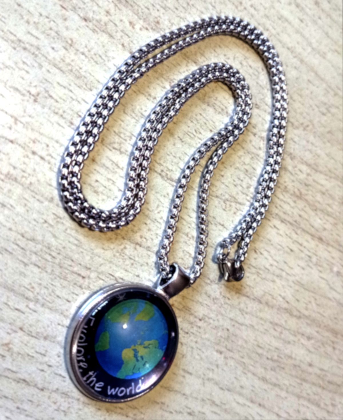 Japanese Brand × Vintage Punk Shine Planet Earth Stainless Steel ...