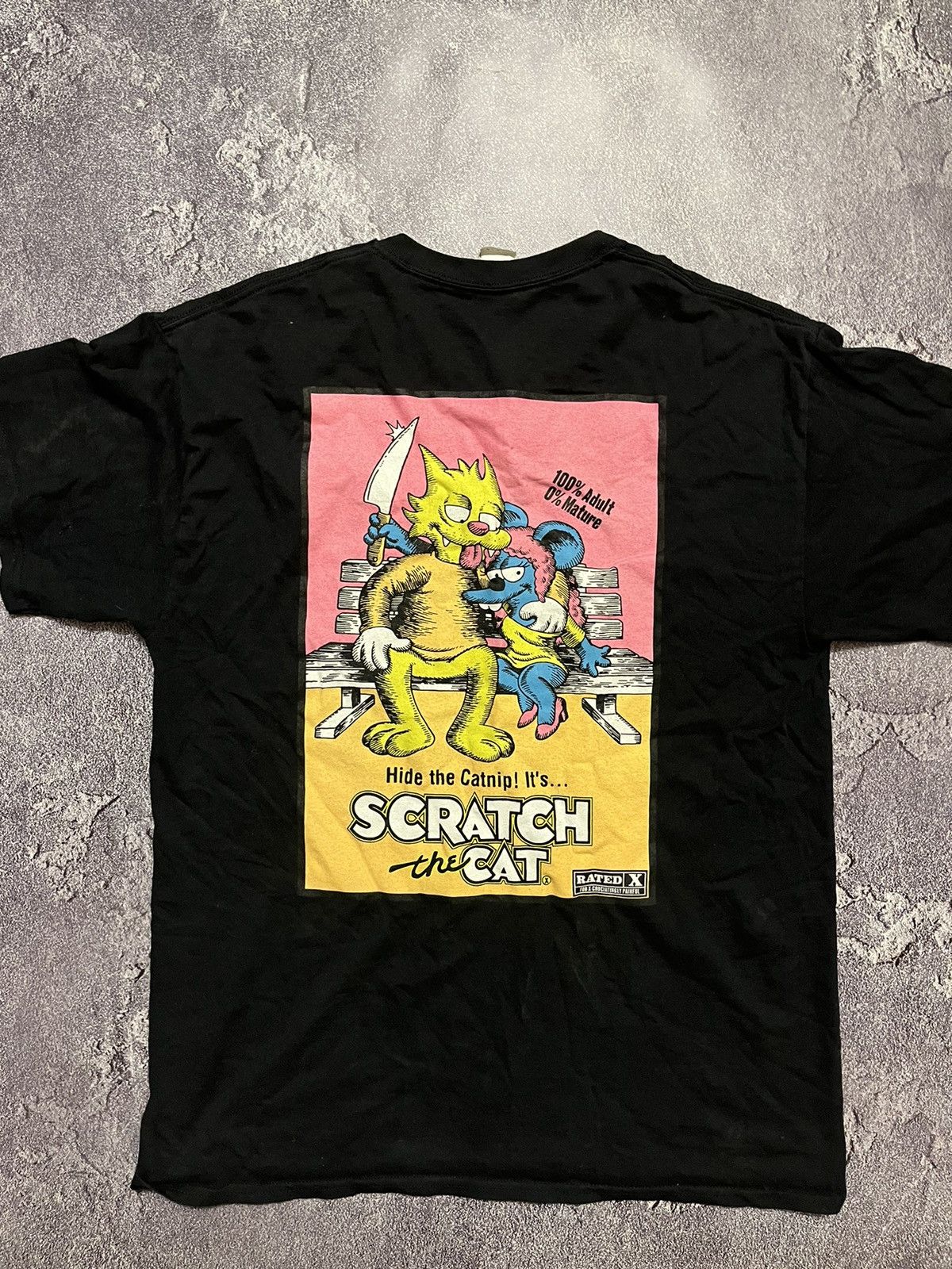 Humor × Streetwear × Vintage Vintage parody Simpsons scratch the cat ...