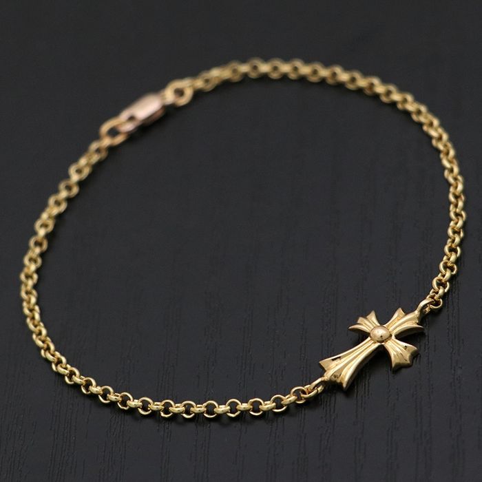 Chrome Hearts Chrome Hearts Gold Cross Bracelet | Grailed