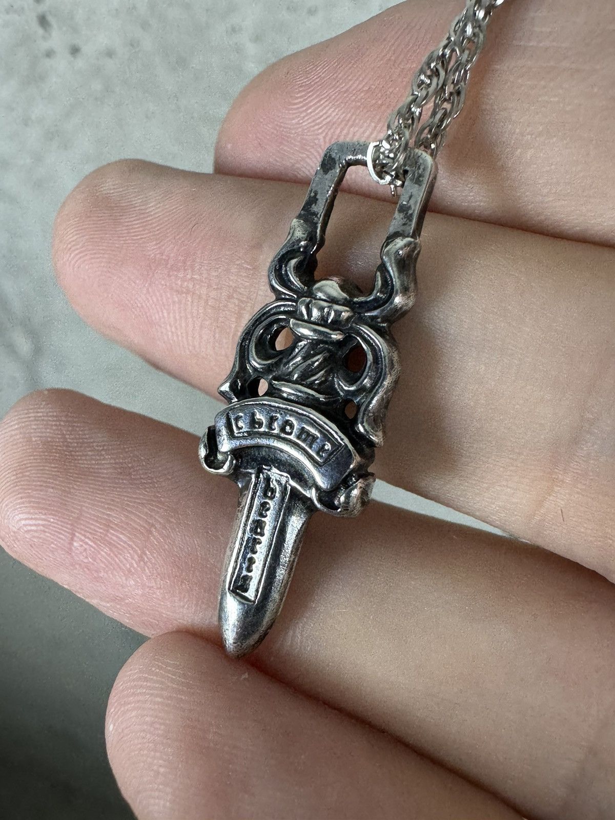 Chrome Hearts Chrome Hearts 925 Silver Dagger Pendant w/ Chain | Grailed