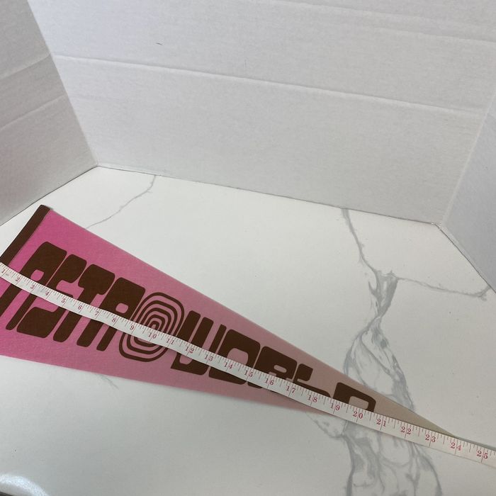 Travis Scott 2021 Astroworld Travis Scott Pennant Flag Tour Merch Pink ...