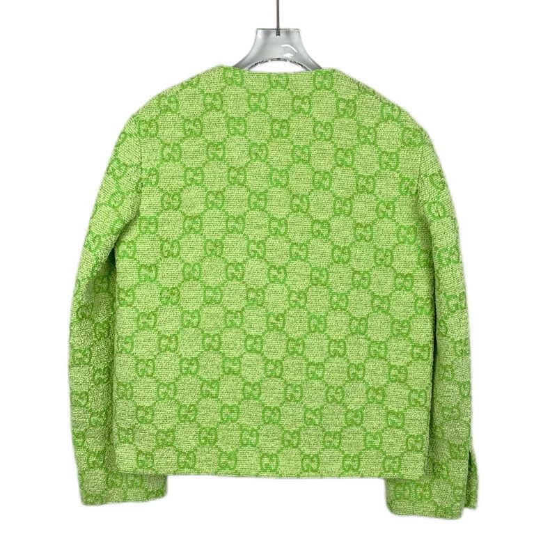 Gucci Gucci24 types of fluorescent yellow logo jacquard full-prin | Grailed
