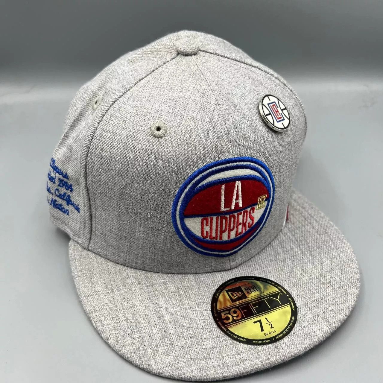 New Era Los Angeles LA Clippers Hat Men 7 1/2 Fitted New with Pin | Grailed