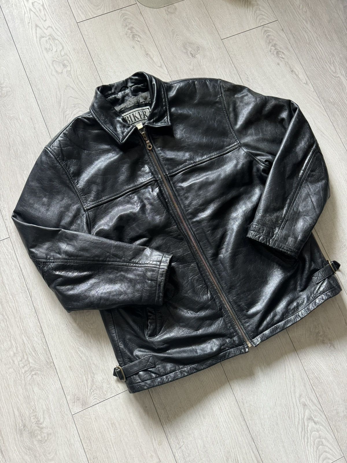 Leather Jacket × Vintage Vintage Leather jacket moto | Grailed