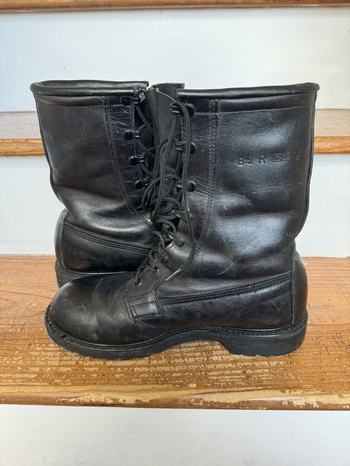 Military × Vintage Black Combat Boots | Grailed