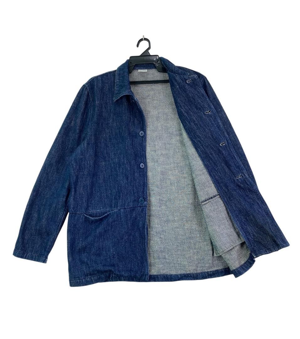 Japanese Brand Vtg 90s japanese made indigo blue denim workwear jacket ...