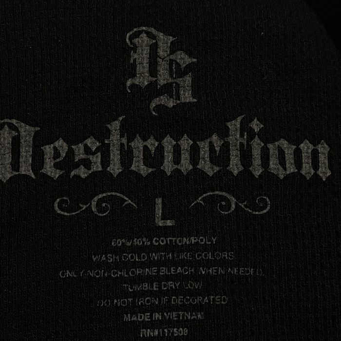 Ed Hardy Rare Destruction Thermal Longsleeve Y2K Affliction Style | Grailed