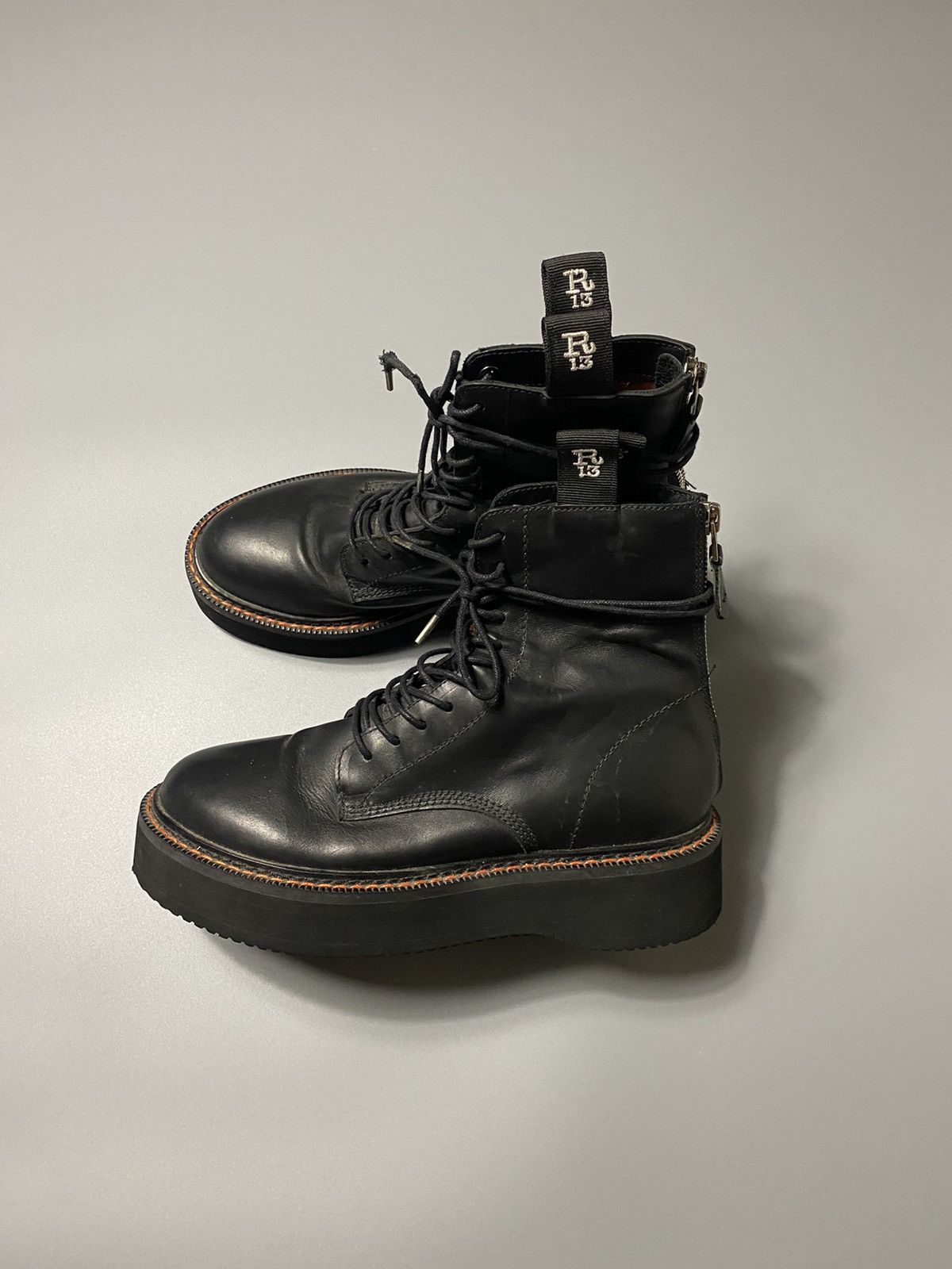 R13 R13 - Platform combat boots | Grailed