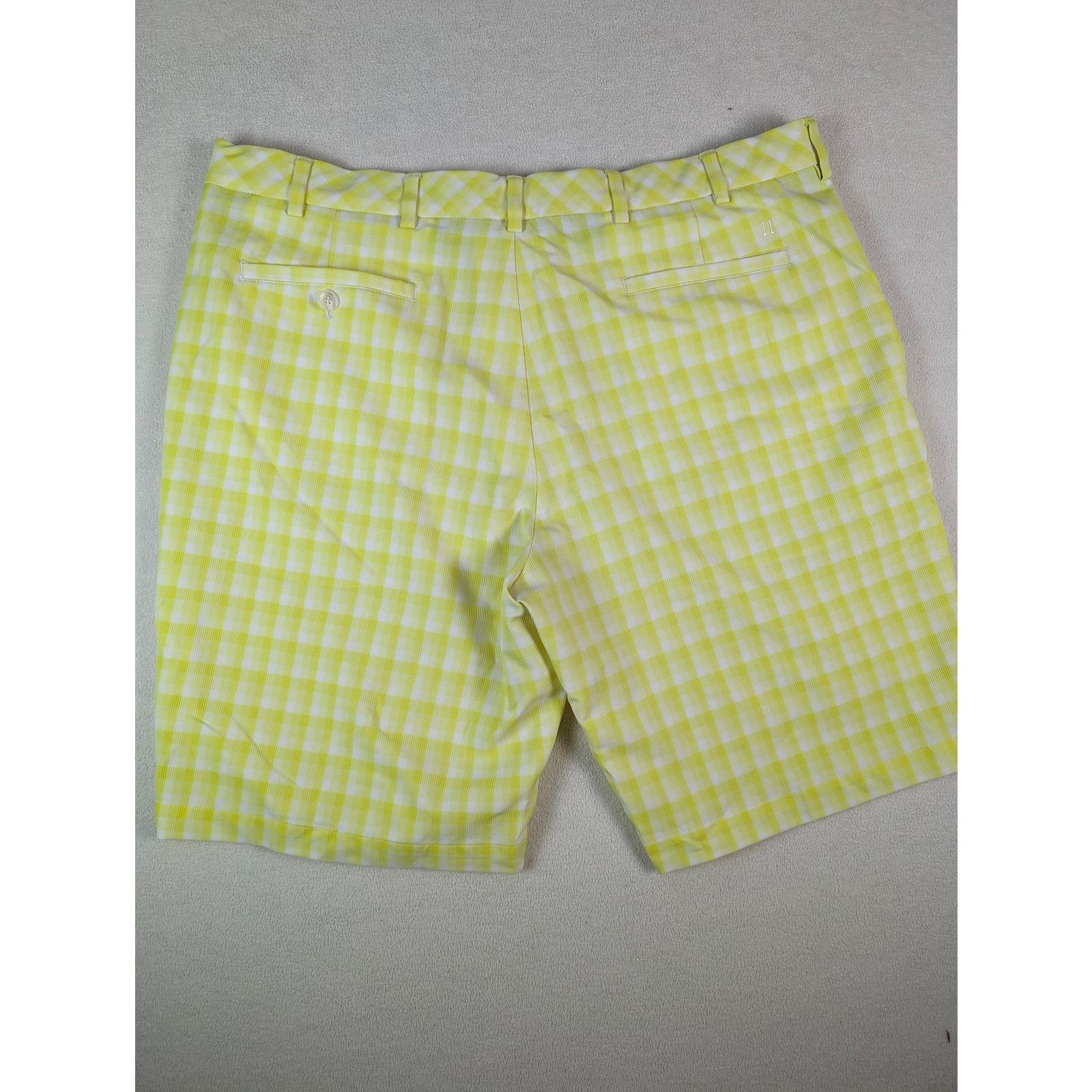 Generic Walter Hagen Yellow Checkered Bermuda Shorts, Size 40 | Grailed