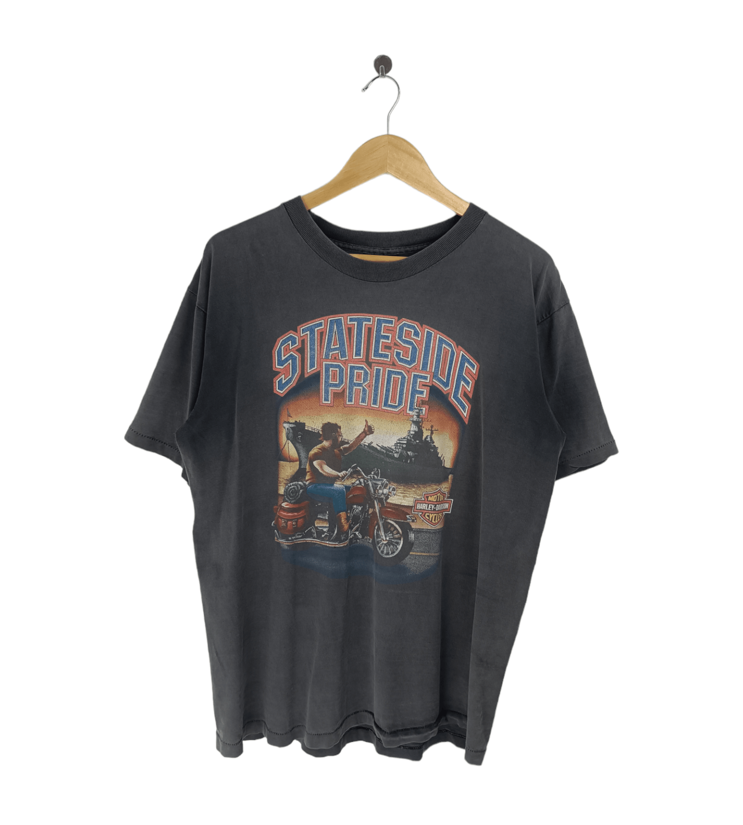 Vintage VINTAGE 90'S FADED HARLEY DAVIDSON CRAZY VTG WORN CONDITION ...
