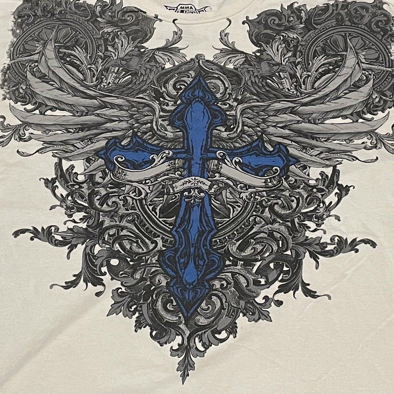 Affliction × Ed Hardy × Streetwear Rare Mma Elite Wings Cross Tee Y2K ...