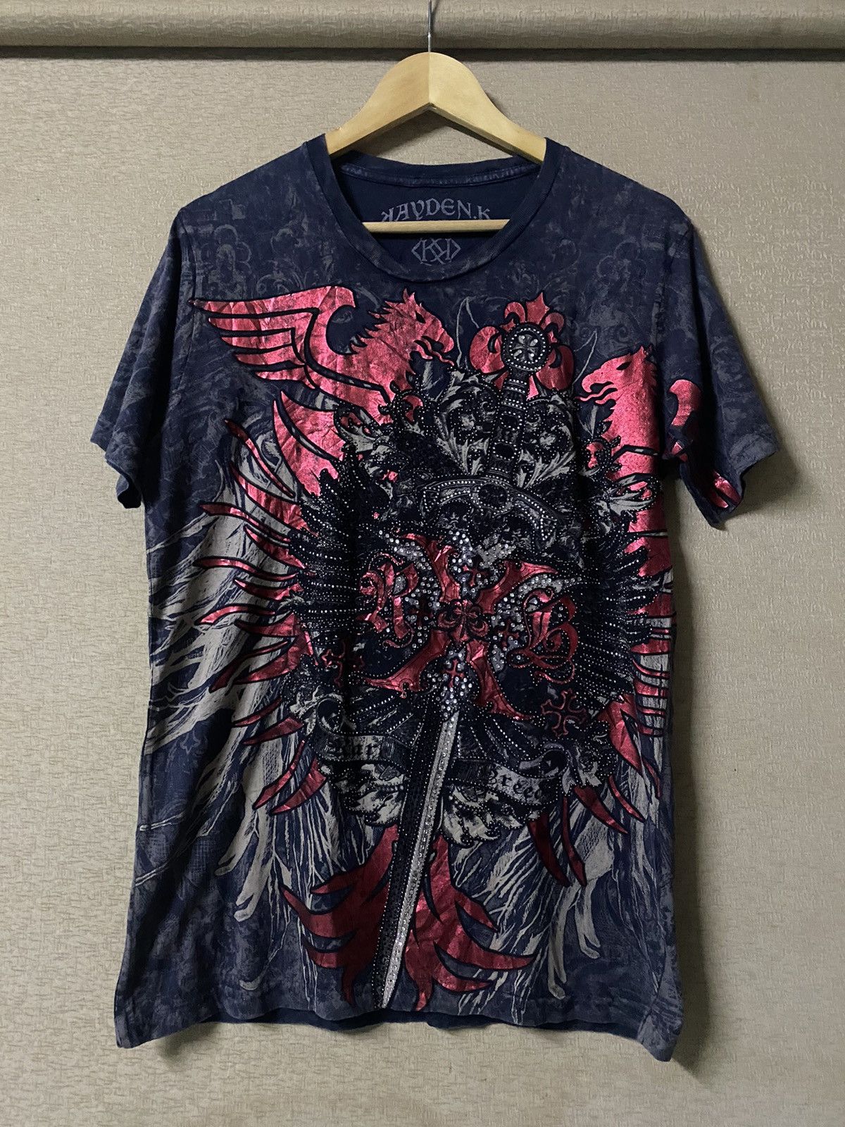 Affliction × Beauty Beast × Kayden K Y2K Kayden.K Grunge Embellished ...