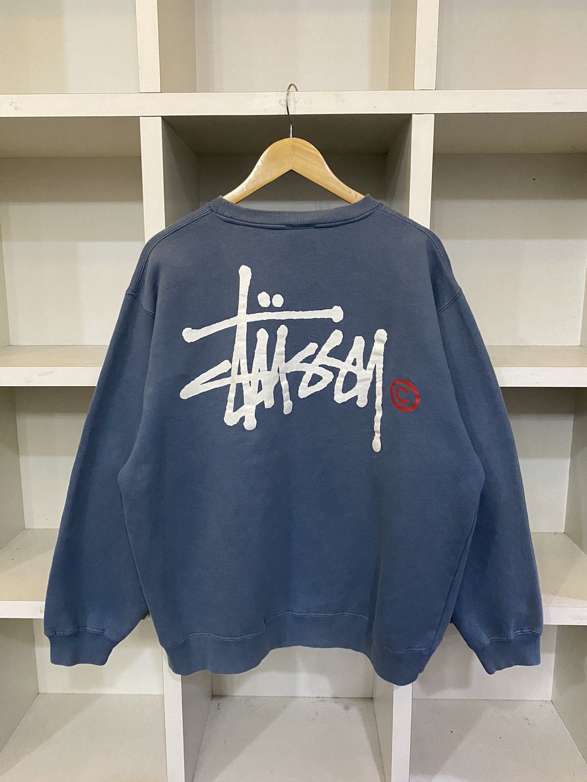Streetwear × Stussy × Vintage Vintage Stussy Big Logo Sweater | Grailed