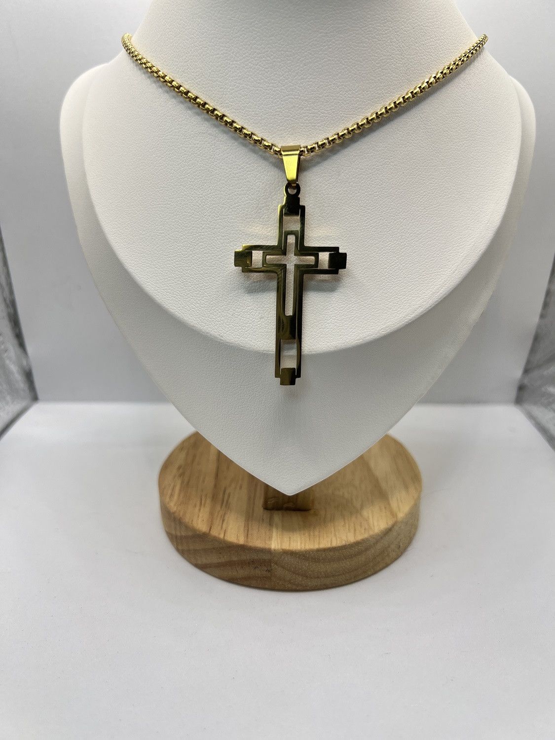 Jewelry Double Cross Gold Chain Necklace | Grailed