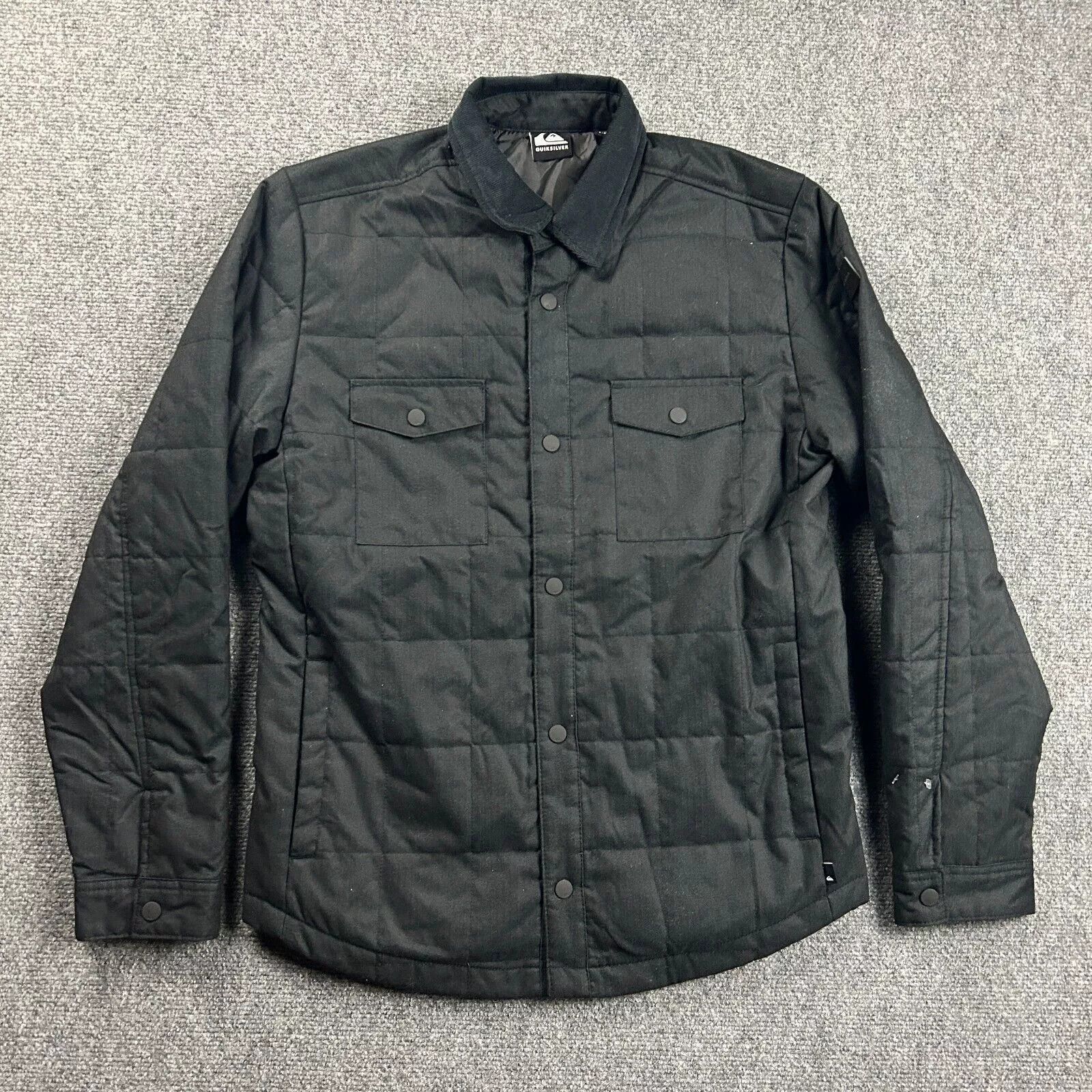 Quiksilver Quicksilver Jacket Mens Small Quilted Snap Double Pockets ...