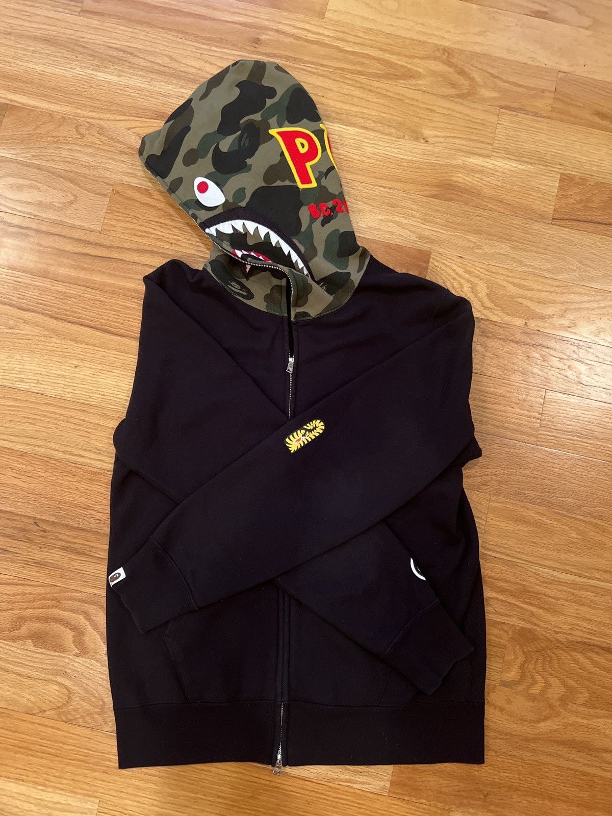 Bape 1st Camo PONR Shark Full Zip Hoodie | Grailed