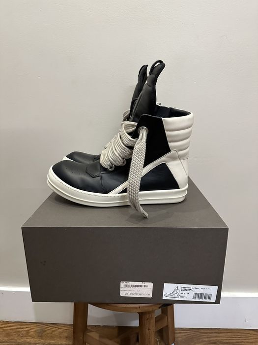 Rick Owens Rick Owens Geobasket jumbo lace sneakers | Grailed
