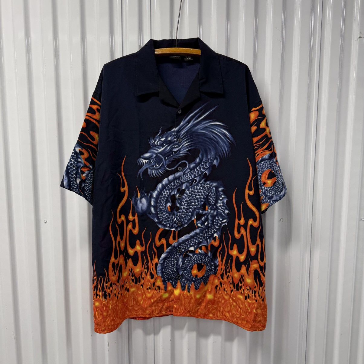 Affliction × JNCO × Streetwear Crazy Y2K Flaming Dragon Jnco Affliction ...