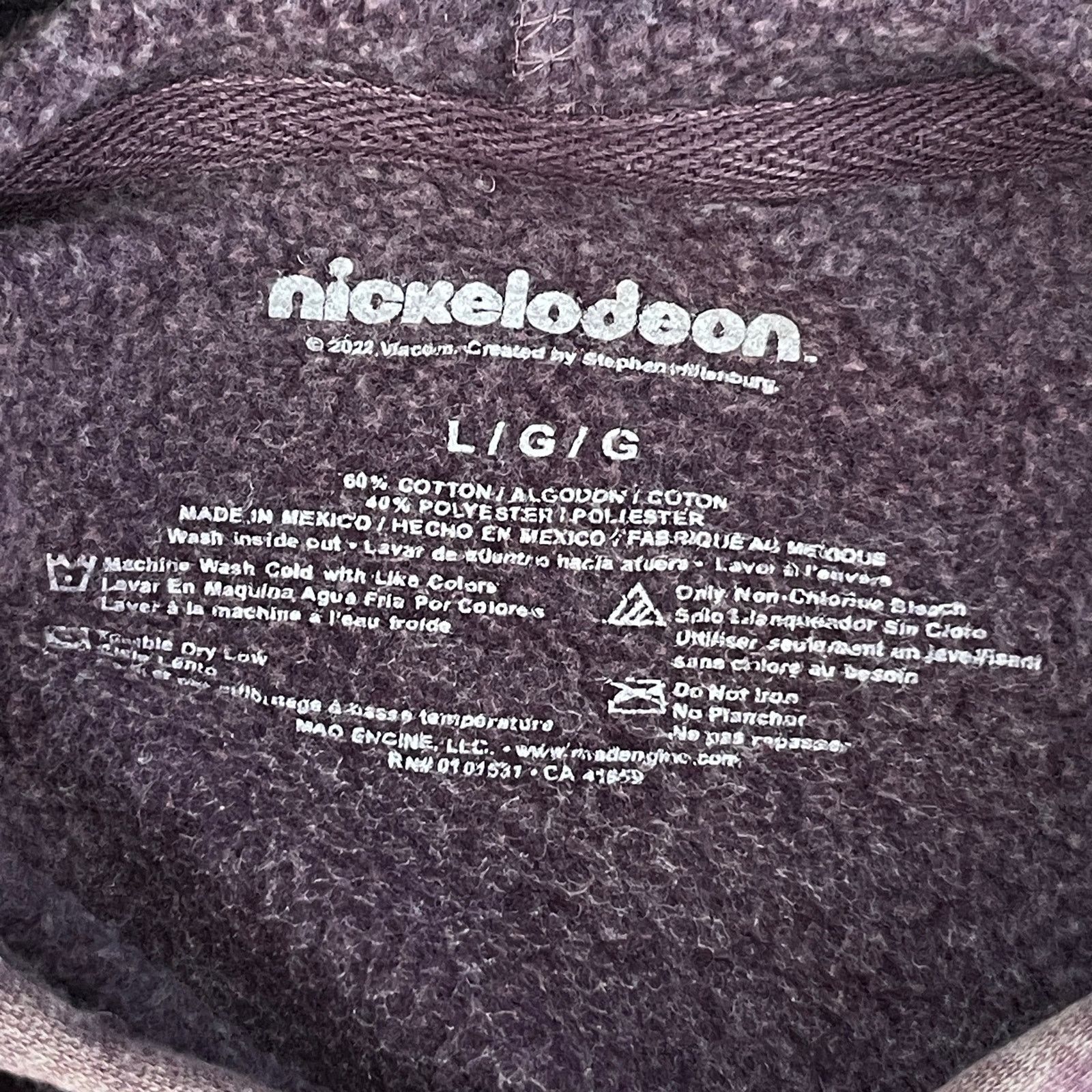 Nickelodeon Nickelodeon SpongeBob Squarepants Hoodie L Acid Wash Purple ...